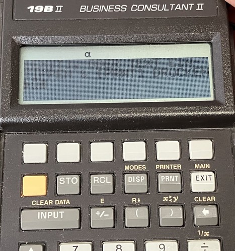 HP 19B II Business Consultant Financial II Calculator - Tested - No ...