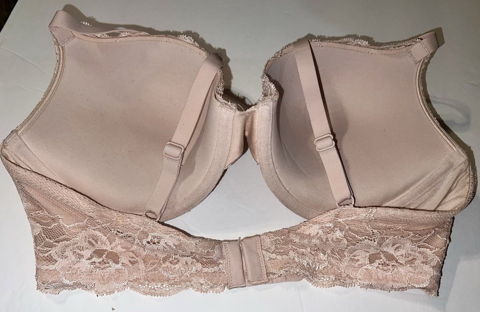 Maidenform 09443 Comfort Devotion Plunge Push-Up Bra Padded Lace 38C ...