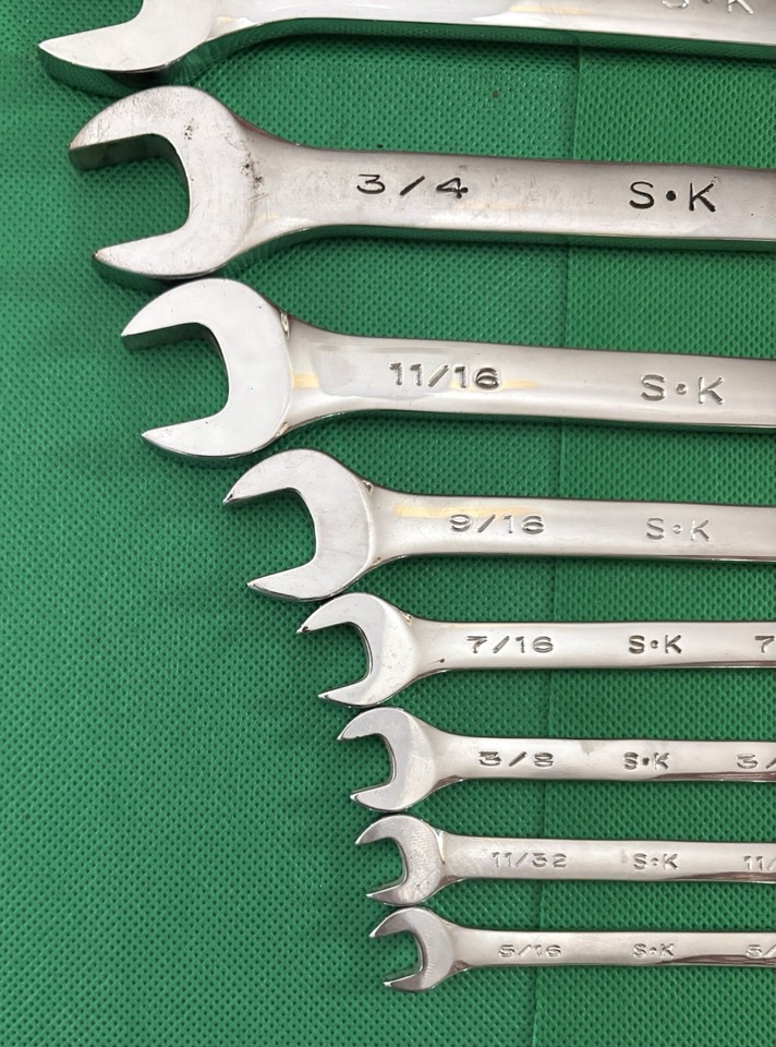S-K TOOLS 11 PIECE CHROME SAE COMBINATION 12 Pt. WRENCH SET 5/16" TO 1" | eBay