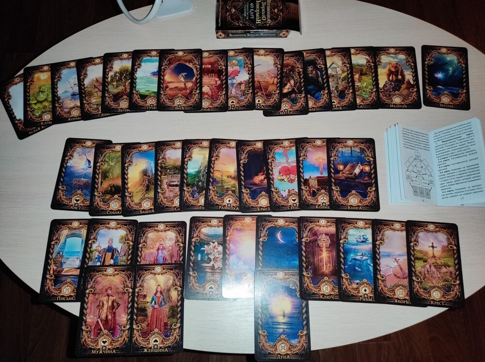 Russian+Deck+Magic+Mirror+Oracle+Lenormand+40+Colorful+Cards for sale ...
