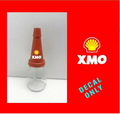 VINTAGE SHELL XMO BOTTLE POURER Decal Sticker Garage Man Cave Motoroil ...