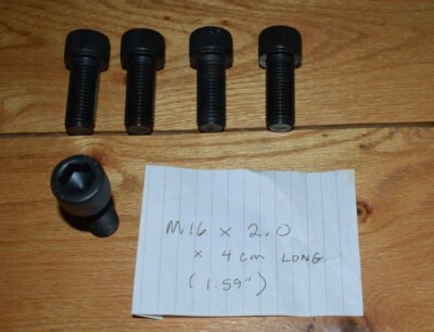 5 pcs, M16 x 2.0 x 40mm, SHCS, Socket Head Cap Screw, Bolt, Black, New ...