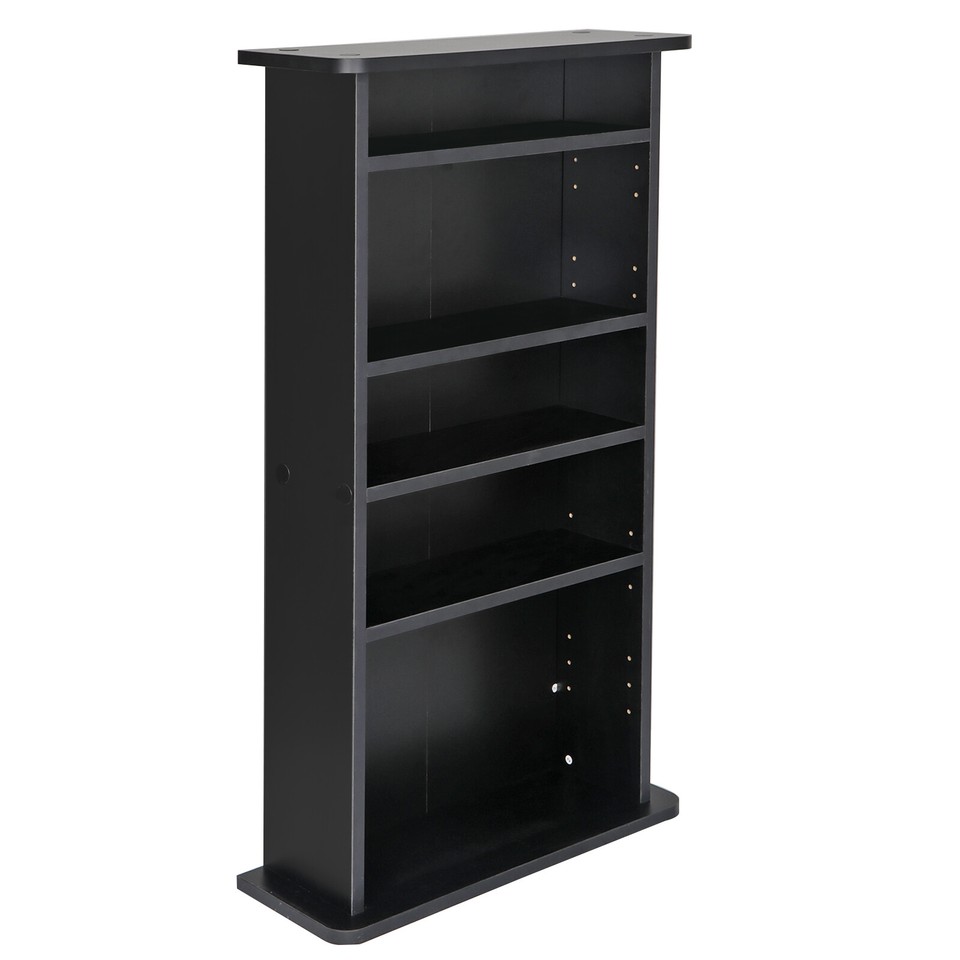 Shelf Multimedia Storage Cabinet Organizer Movie Tower Stand CD DVD ...