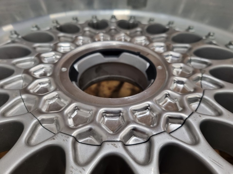 17" BBS RC 5x120 RC090 RC061 RC040 style 5 aluminum waffle center caps ...