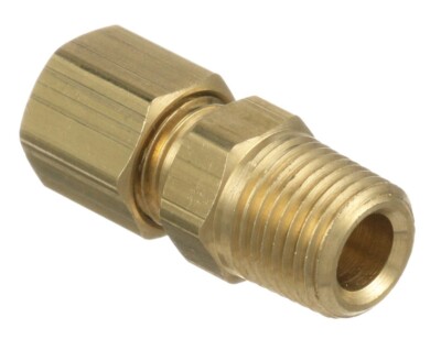 1/8" NPT MALE TO 3/16" PILOT TUBE GAS VALVE ADAPTOR COMPRESSION FITTING ...