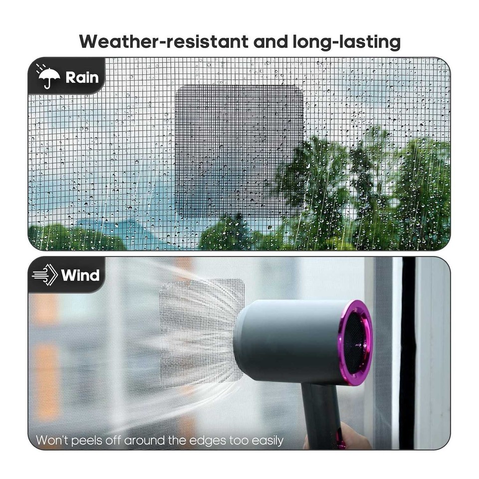 14 Sheets Window Screen Patches Repair Kit, 3 Sizes Window Screen ...