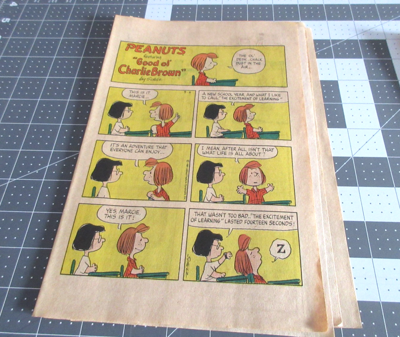 Lot of 5 Peanuts Good Ol' Charlie Brown by Schulz Sunday comic Strips ...