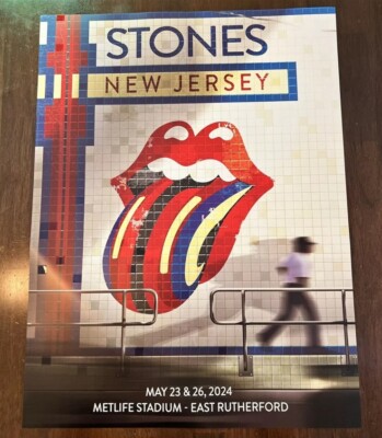 Rolling Stones Hackney Diamonds Official Lithograph Tour Poster MetLife ...