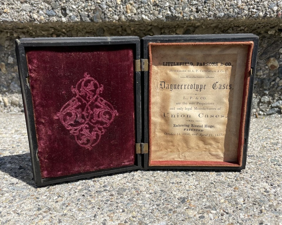 Antique Late 1850s Embossed Daguerreotype Photograph Union LARGE 5”x4 ...