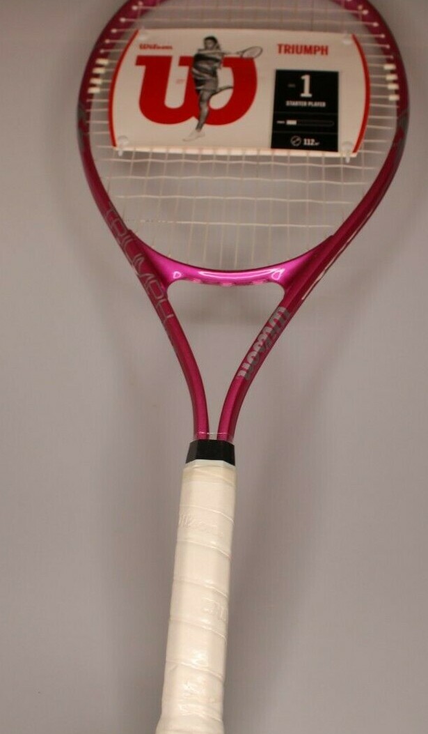 Wilson Triumph Tennis Racquet Hot Pink White Aluminum 112 In Head 4 1/2 ...