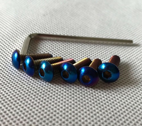 6pcs Steering Wheel Bolts Burnt Blue Screw Kit For Momo Nardi Sparco ...