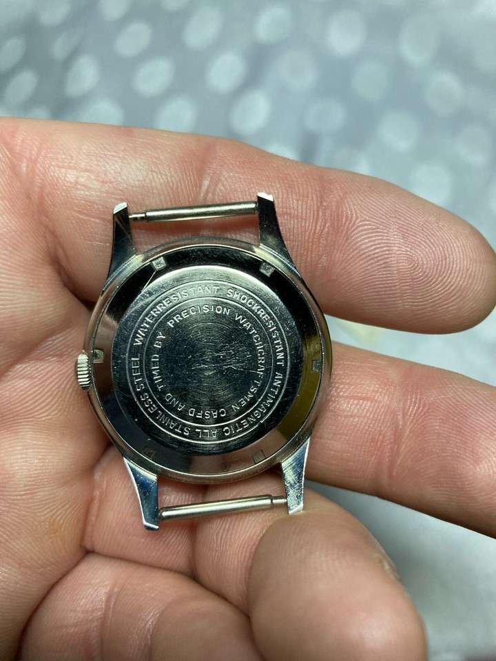 Vintage Military Style Stainless Steel Villereuse 17J Swiss Watch | eBay