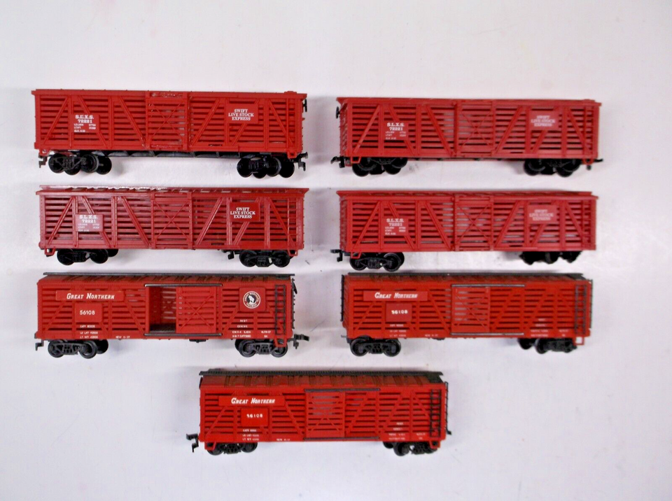 (7) HO cattle cars (lot 3631) | eBay