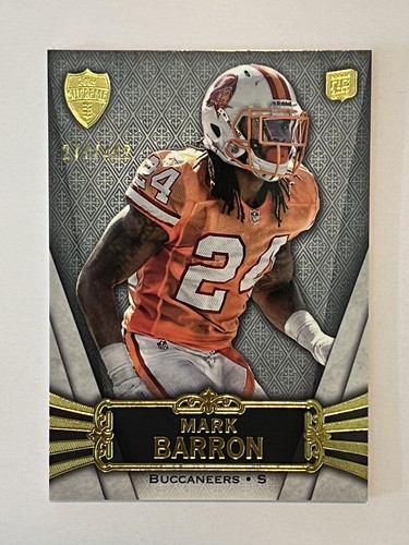 2012 Topps Supreme Football Card #61 Mark Barron Rookie /462 Tampa Bay ...