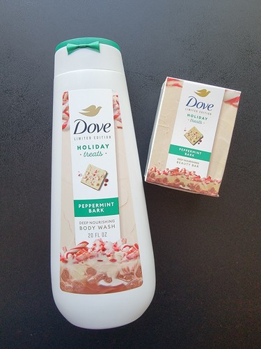 Dove Holiday Treats Limited Edition PEPPERMINT BARK Body Wash & Beauty ...