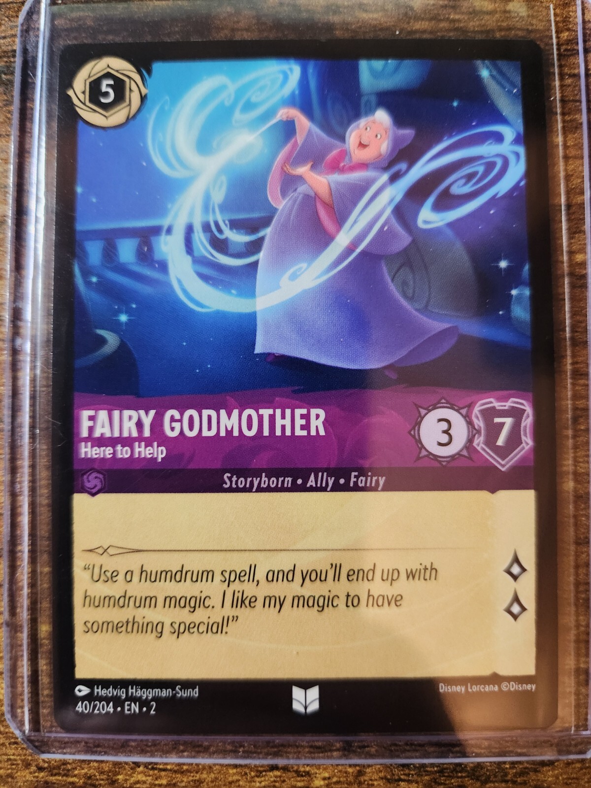 Disney Lorcana TCG Floodborn Fairy Godmother Here to Help Uncommon #40 ...