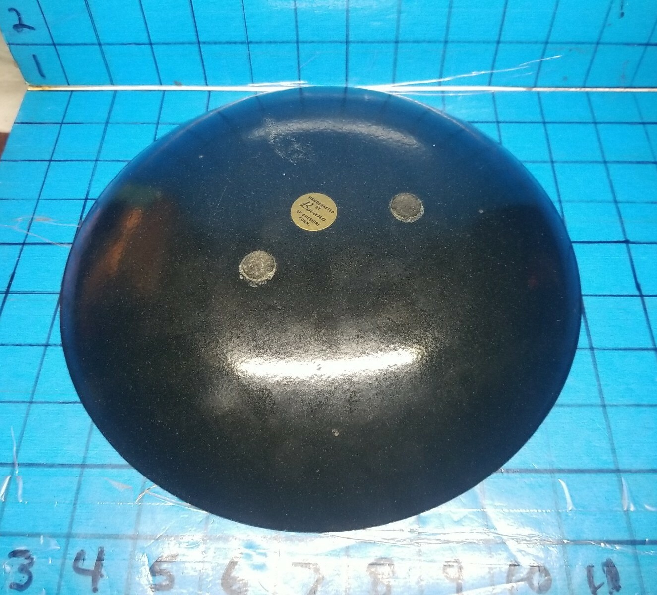 Vtg Bovano of Cheshire CT Enamel on Copper 9" Bowl-Plate USA Abstract ...