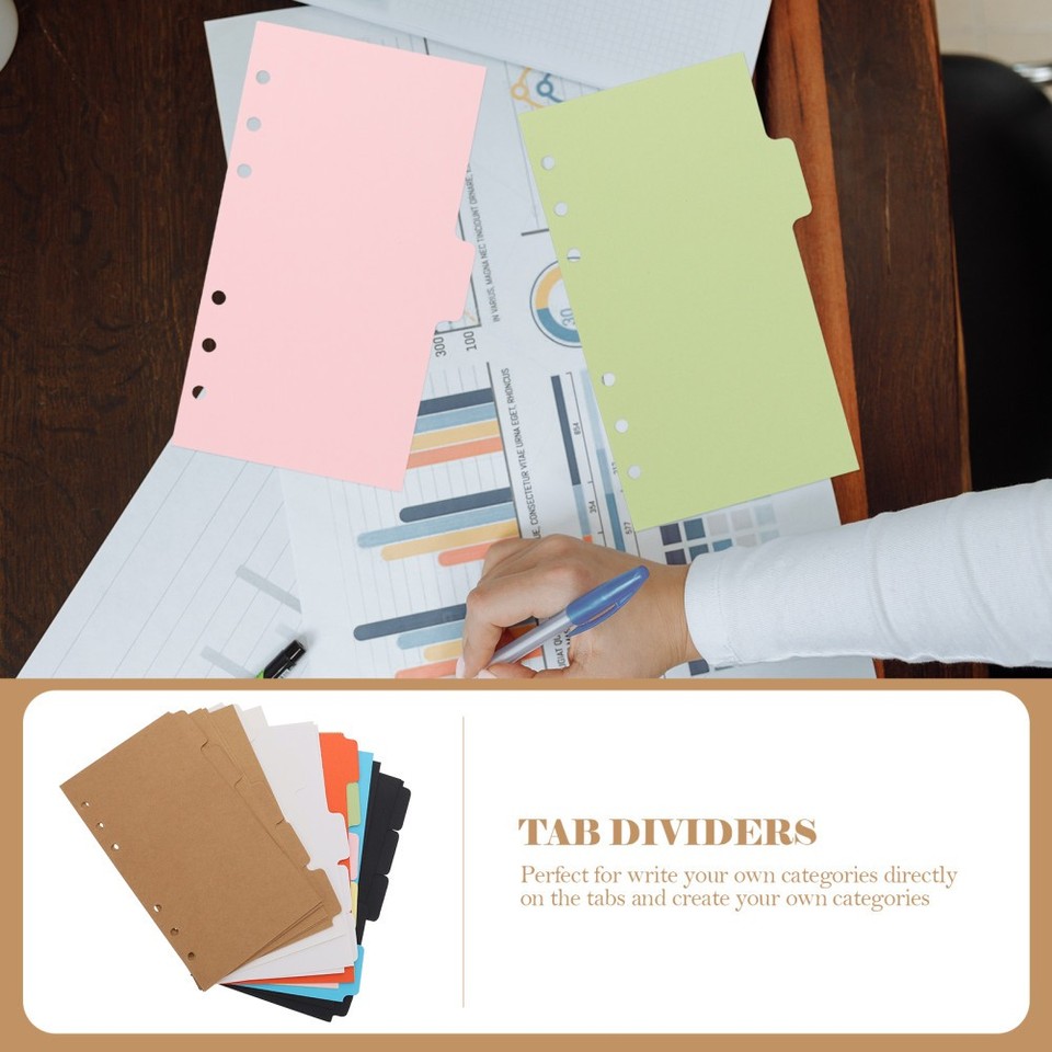 20 Pcs Professional Paper Tab Dividers for Binder Document Organization ...