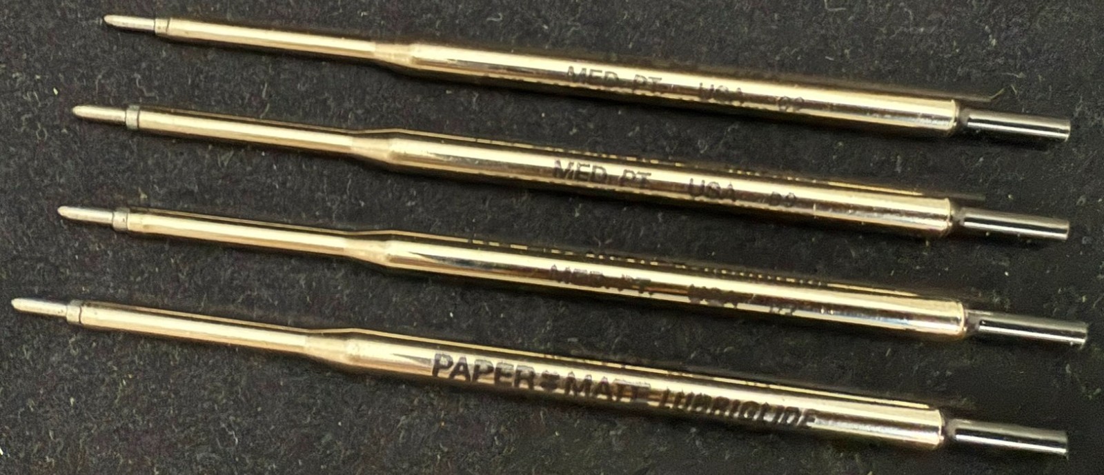o'o'o Set of 4 Genuine . PAPER MATE . Black LubriGlide BALLPOINT Pen ...