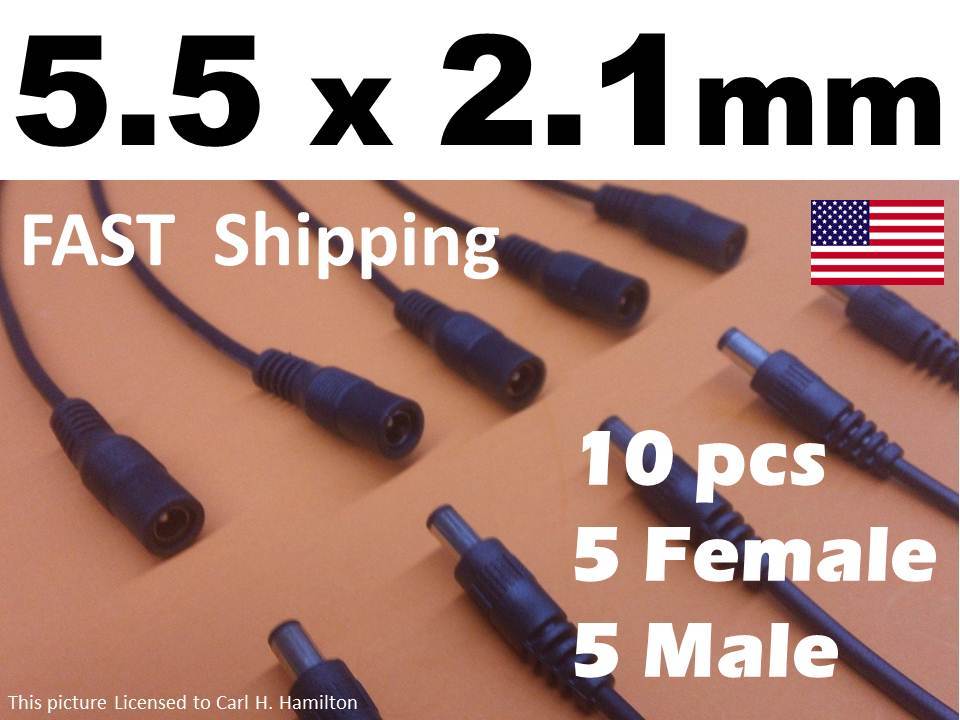 LOW VOLTAGE (DC) male and female connector push type quick power ...