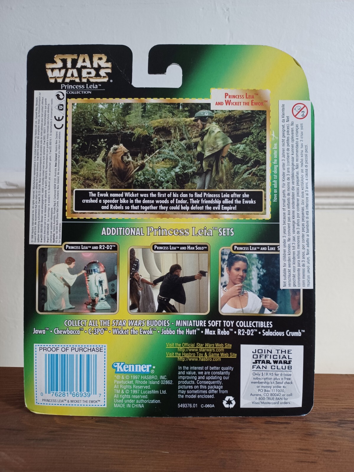 Star Wars Princess Leia and Wicket The Ewok Green Card Figure 1997 ...