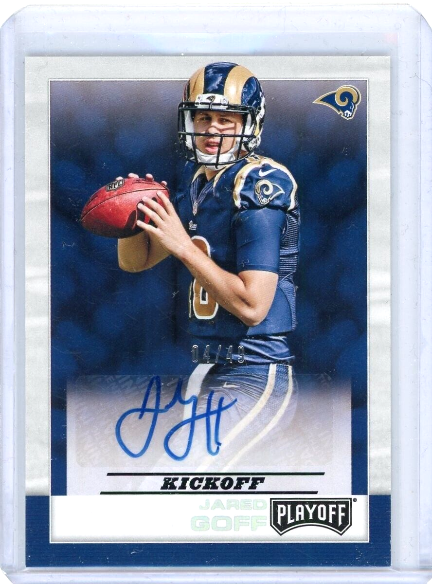 2016 Panini Playoff Kickoff Rookie Autograph #1 Jared Goff No 4 of 49 ...