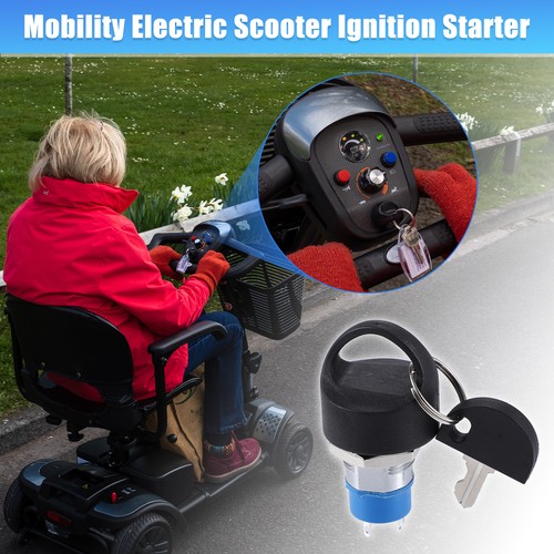Pack of 1 For Mobility Scooter Ignition Starter On Off Switch Lock w/ 4 ...