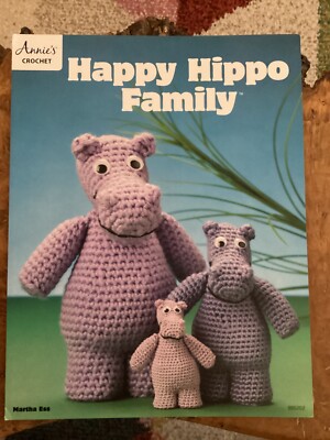 Crochet Hippos In Chunky Yarn Pattern 3-9” Tall Annie’s Attic Pattern ...