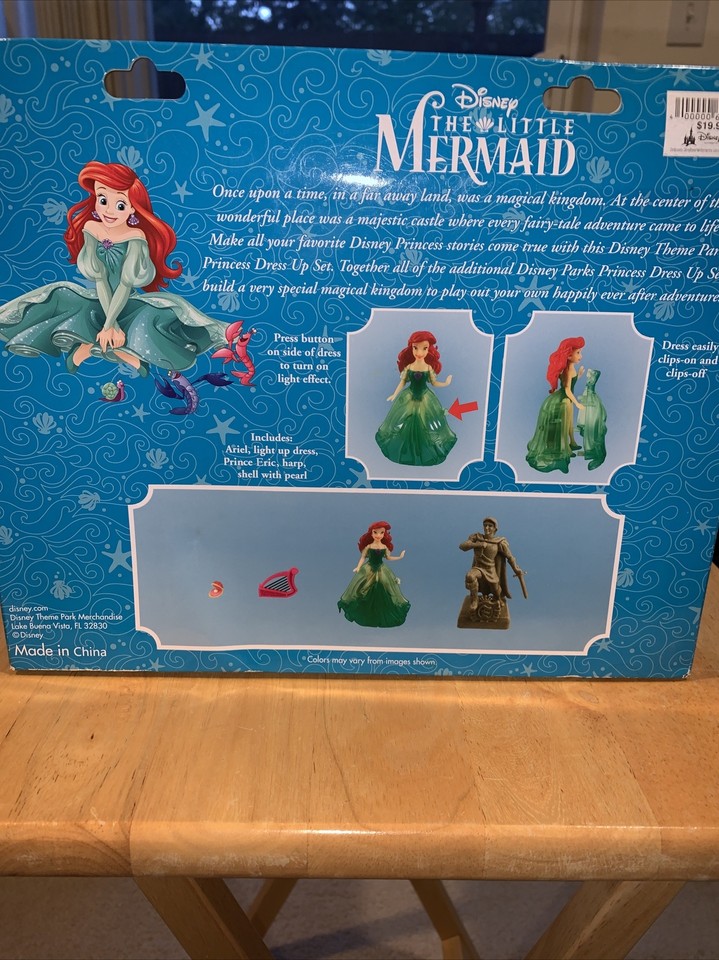 WDW Disney Parks The Little Mermaid Light Up Dress Figure Set Brand New ...