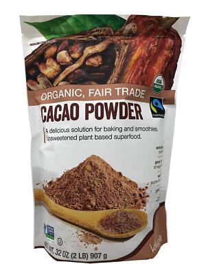 Volupta Organic Fair Trade Unsweetened Cacao Powder 2 Pound for Baking ...