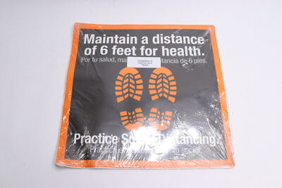 (10-Pk) Please Practice Social Distancing Floor Sign 9" | eBay