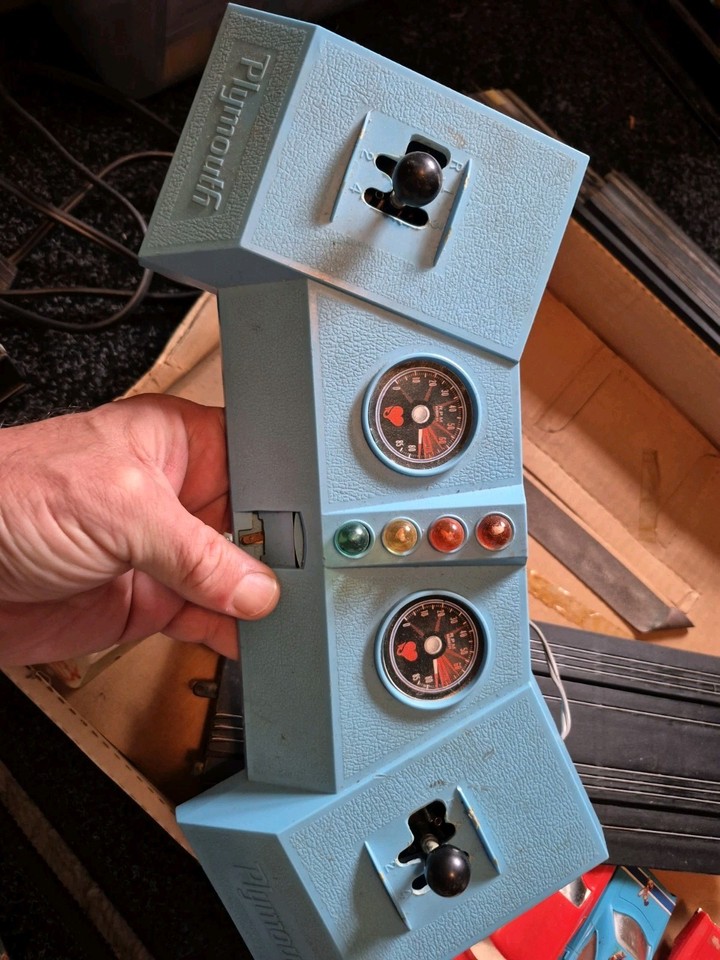 1968 Shutdown Plymouth Super Stock Drag Racing 1/32 scale slot car set ...