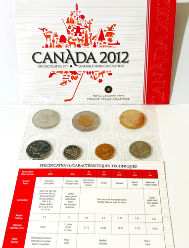 2012 Canadian Uncirculated Coin Set 7 Coins Sealed Flat-Pack #149B* | eBay