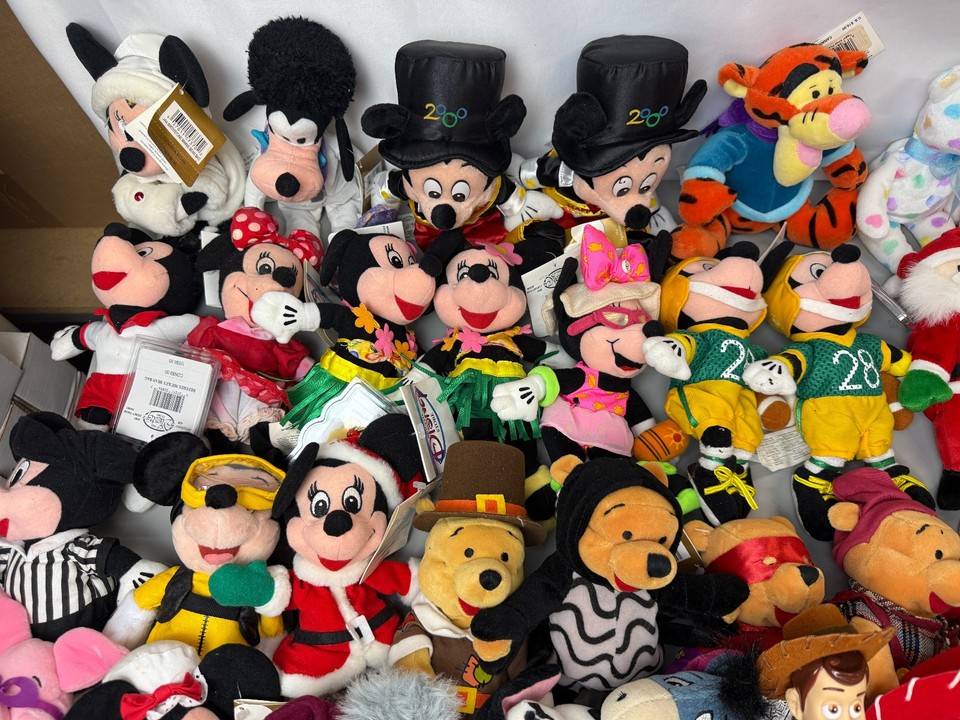 ~~ LOT OF 120+ TY BEANIE BABIES, DISNEY, WEBKINZ RUDOLPH & MISC PLUSH ...