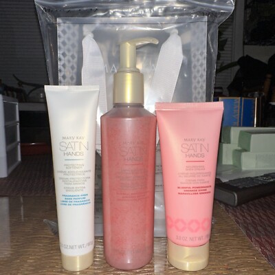 Mary Kay Satin Hands Pampering Set Blissful Pomegranate : Softener ...