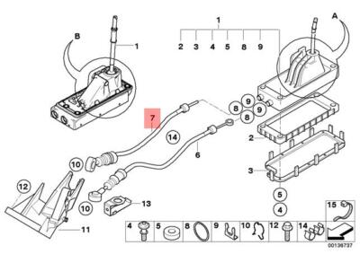 Genuine Mini Cooper R50 Shift Cable - Manual Transmission (1000 mm ...