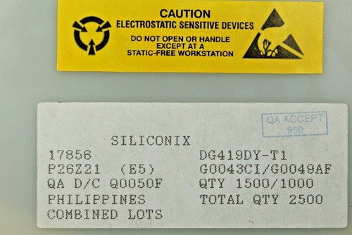 25pcs DG419DY-T1 Taped Precision CMOS Analog Switches SO8 SILICONIX ...