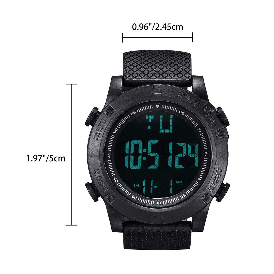 Waterproof Digital Sports Watch Military Tactical LED Backlight Men's ...