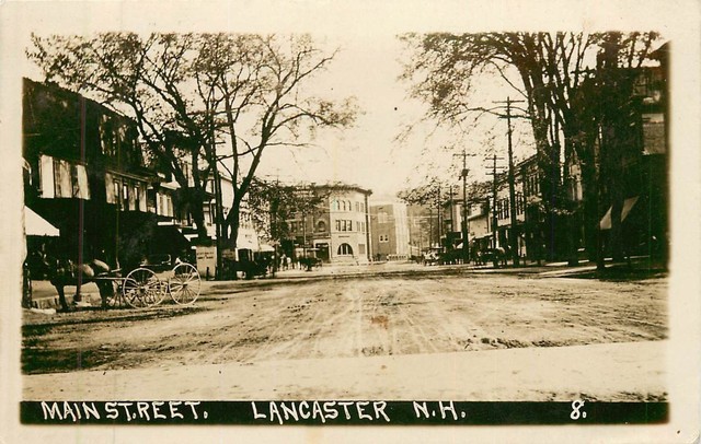 New Hampshire, NH, Lancaster, Main Street 1911 Real Photo Postcard | eBay