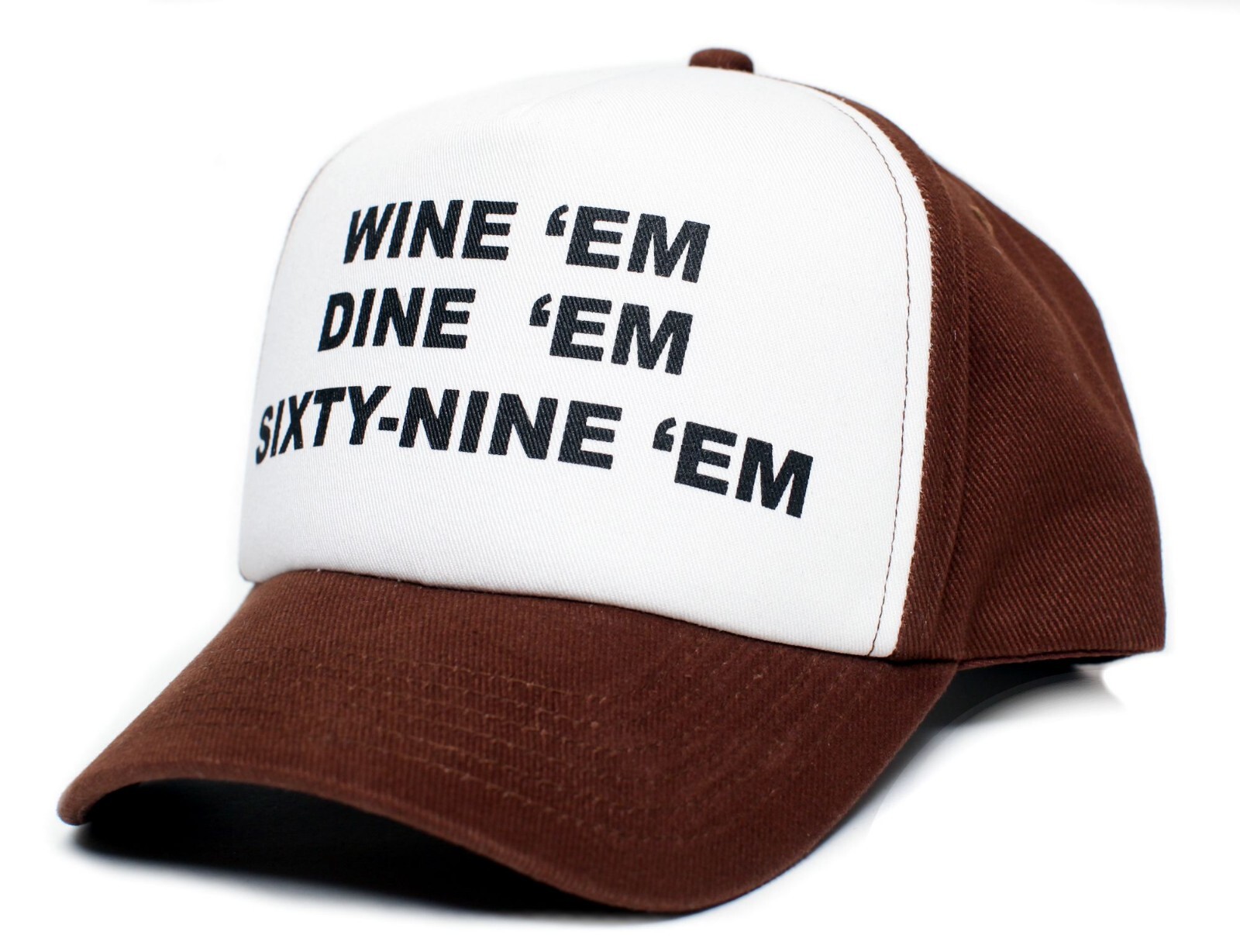 CUSTOM WINE'em DINE'em SIXTY-NINE'em 69 Dumb and Dumber Sea-bass Hat ...