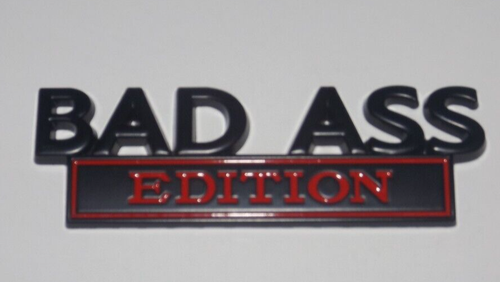 NEW Metal Badge For Car Vehicle - "Bad Ass" Edition Decal Includes ...