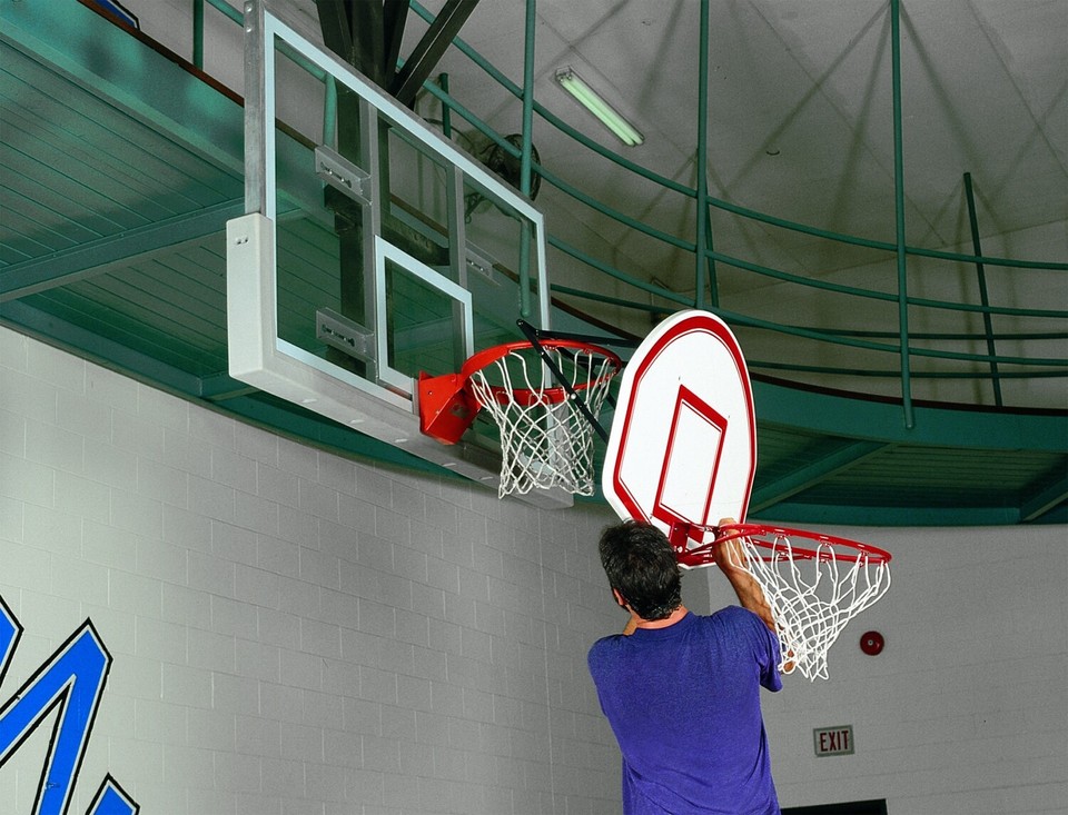 Bison 6-in-1 Adjustable Easy-Up Youth Basketball Goal, New 842569065270 ...