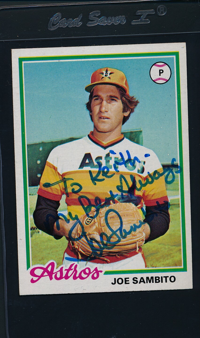 1978 Topps #498 Joe Sambito Astros Signed Auto *7662 | eBay