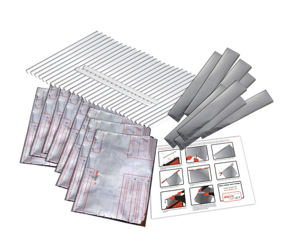 Radflek Radiator Reflector Panels, Reflecting Foil Sheets, Reduces Heat ...