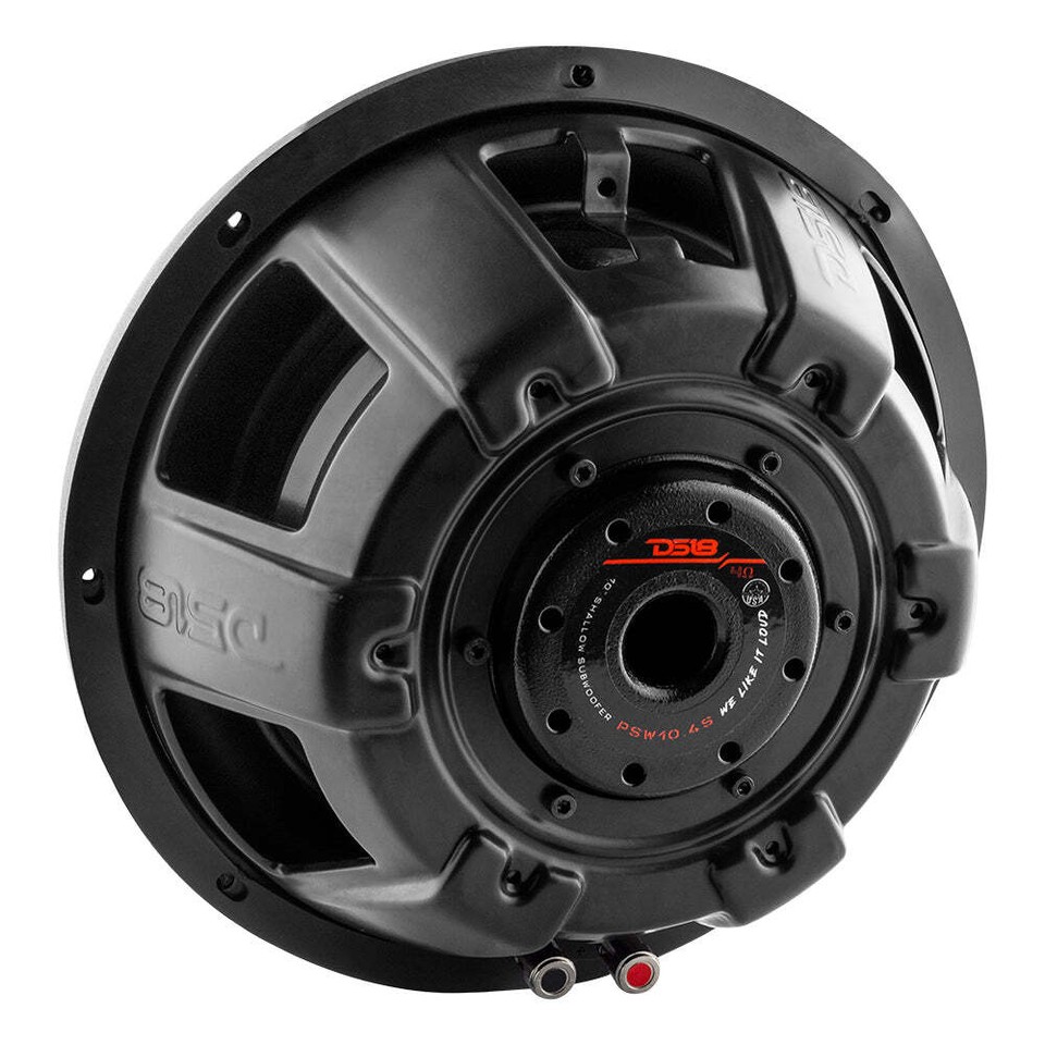 DS18 PSW10.4S 10" Shallow Car Subwoofer 1000 Watts 4 Ohms Water ...