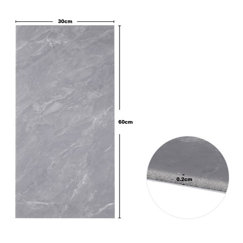 10pcs Self-Adhesive Grey Marble PVC Cladding Wall Panels for Bathroom ...