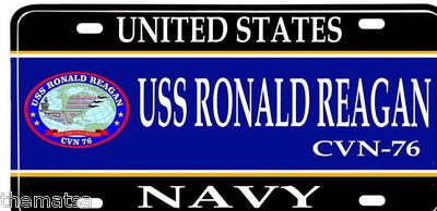 NAVY USS RONALD REAGAN CVN-76 LICENSE PLATE MADE IN USA | eBay