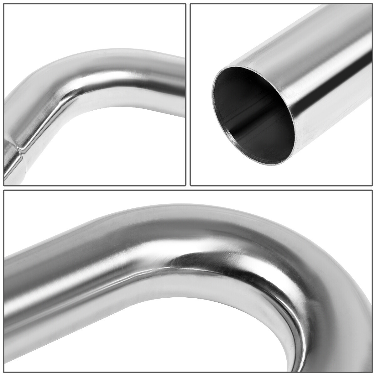 2.5"OD DIY CUSTOM EXHAUST PIPE KIT 16-PIECES STRAIGHT & 45 90 DEGREE ...