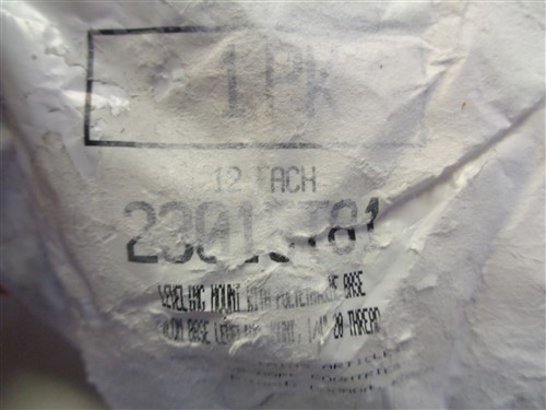 MASON LEVELING MOUNT 23015T81 NYLONG BASE 1/4"-20 THREAD LOT OF ( 12 ...