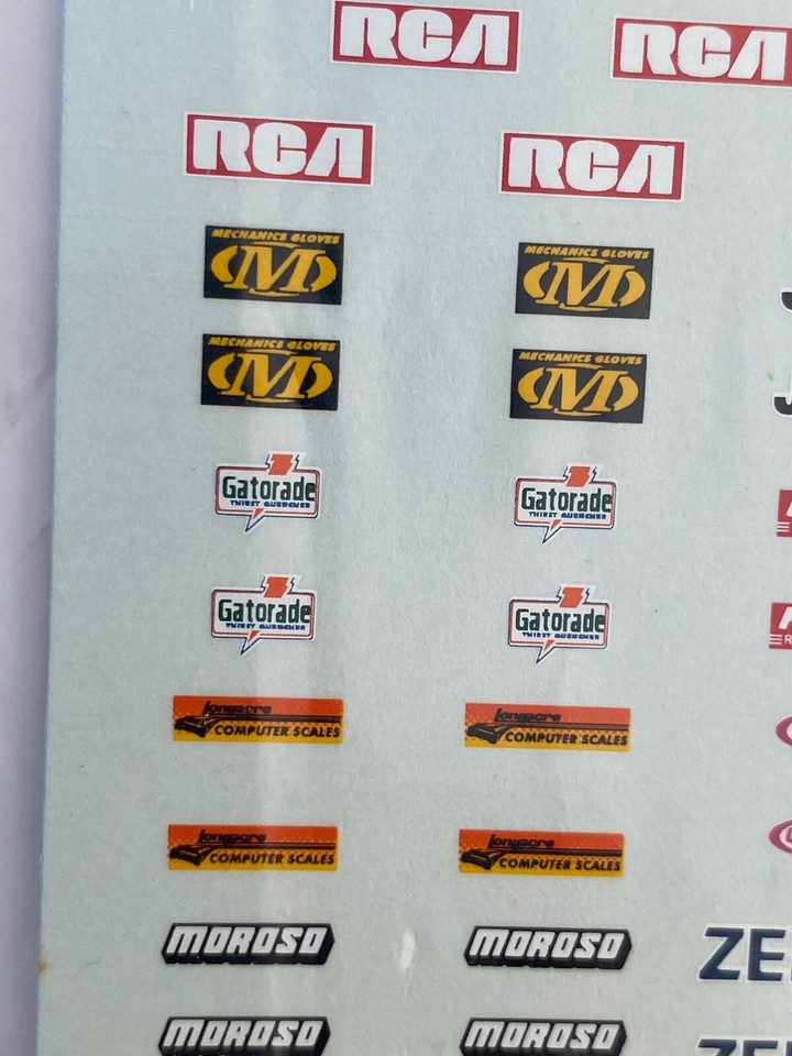 Slixx NASCAR Decals 96 Contingency Sheet 1:24 Scale Model Cars Racing ...
